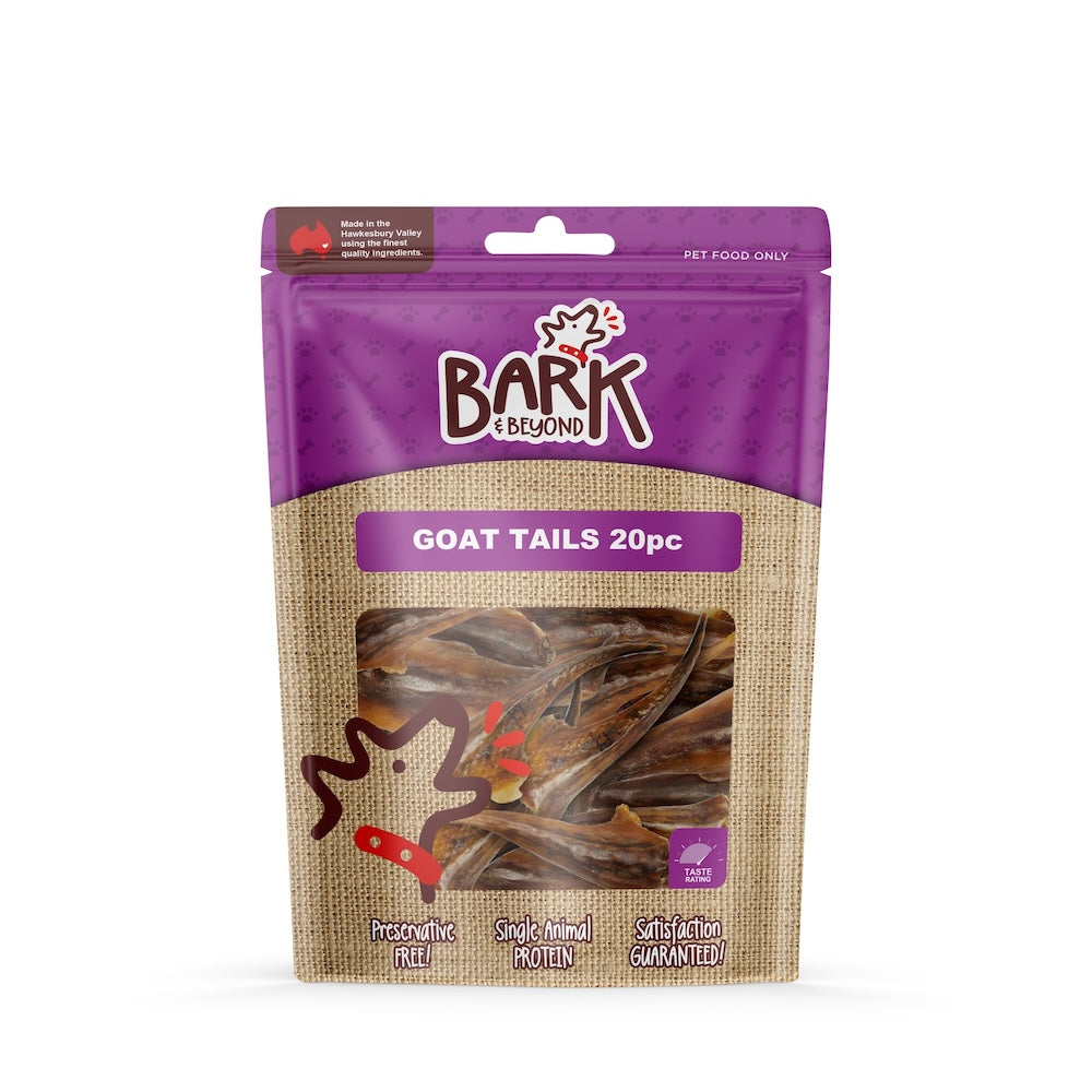 Bark & Beyond Goat Tails - 20pc – CatnDog.com.au - Pet Supplies